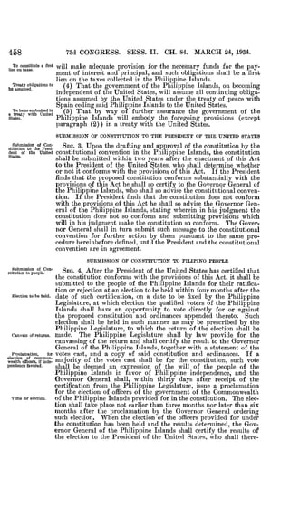 THE TYDINGS-MCDUFFIE ACT OF 1934 | PDF