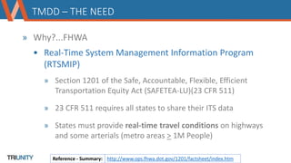 Traffic Management Data Dictionary (TMDD) Primer | PPTX
