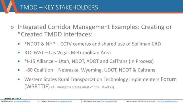 Traffic Management Data Dictionary (TMDD) Primer | PPT