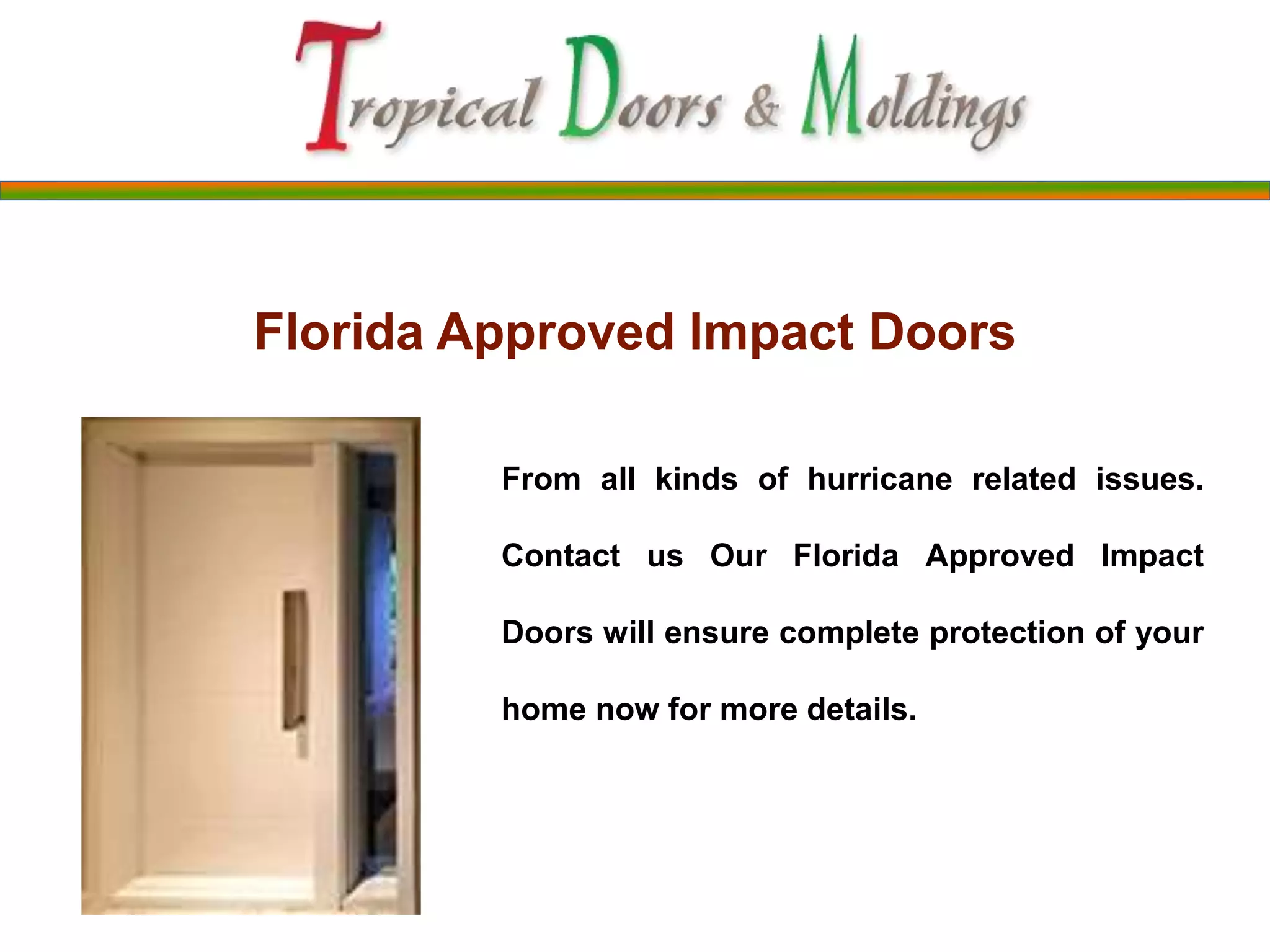 Florida Approved Impact Doors | PPT