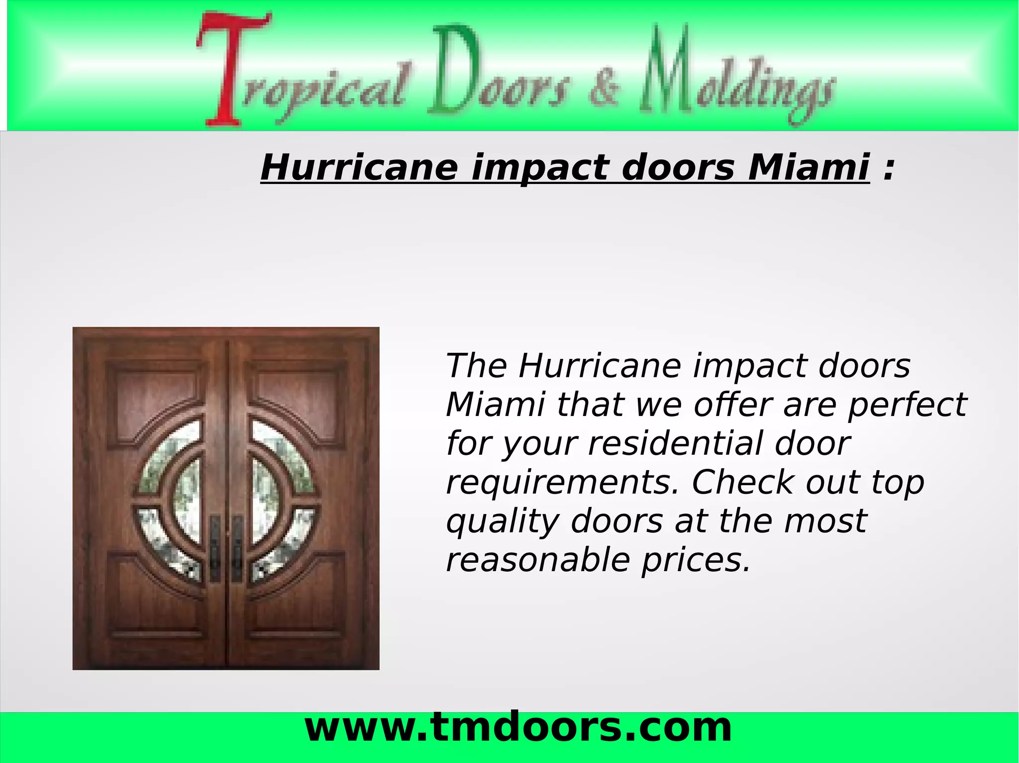 Front doors Miami | PDF