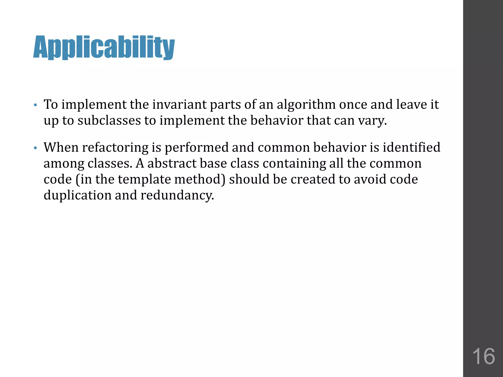 Presentation On Template Method Design Pattern Ppt