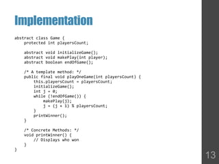 Presentation on Template Method Design Pattern | PPTX