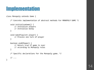Presentation on Template Method Design Pattern | PPTX