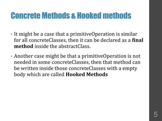 Presentation On Template Method Design Pattern Ppt