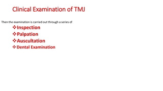TMDs Assesment and management og TMJ disorders, TMJ mobilization | PPTX