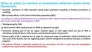TMDs Assesment and management og TMJ disorders, TMJ mobilization | PPTX