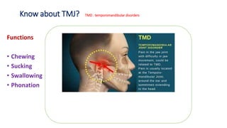 TMDs Assesment and management og TMJ disorders, TMJ mobilization | PPTX