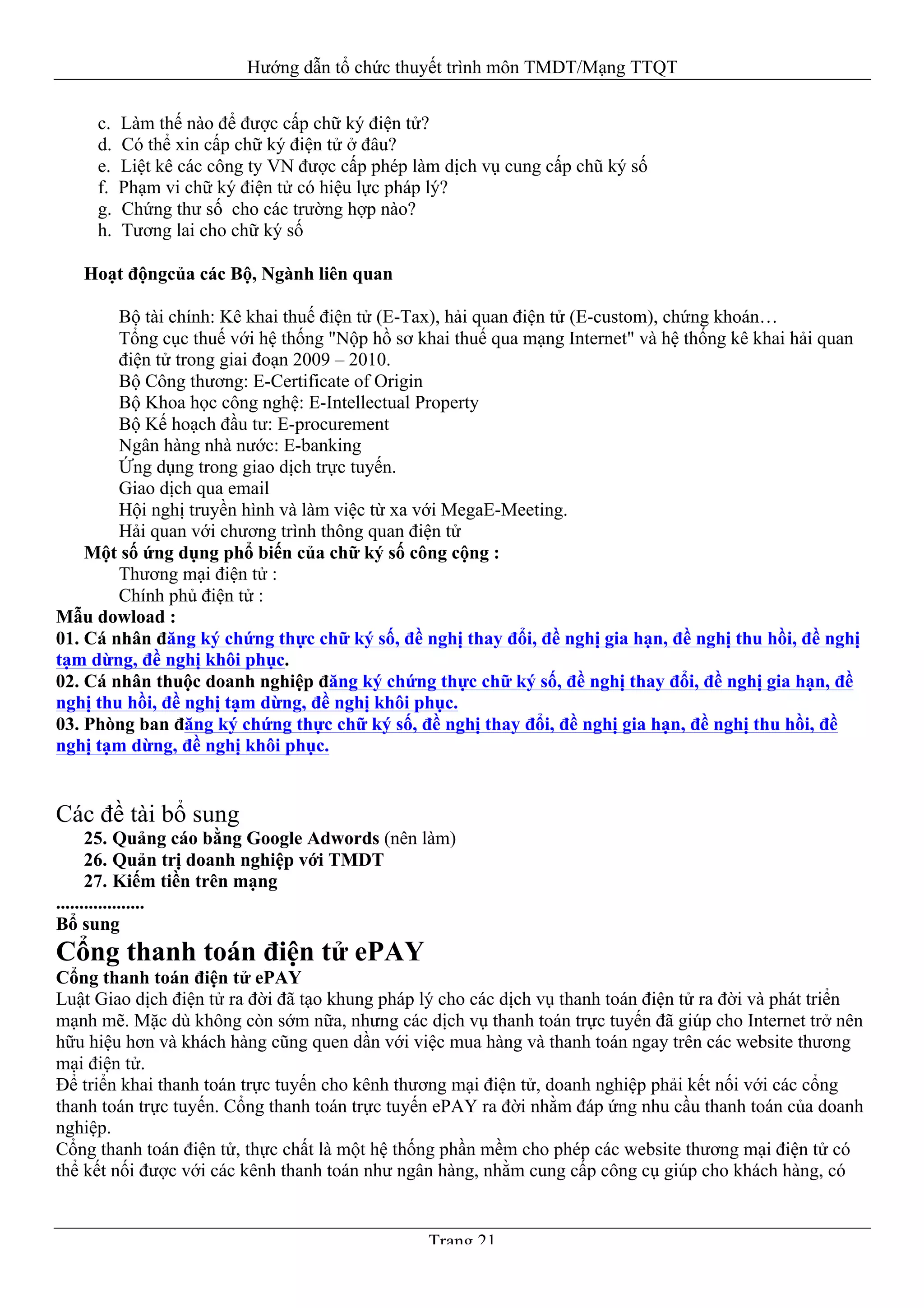 Tmdt detaithuyettrinh nhom | PDF