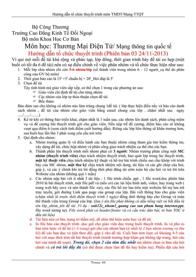 Tmdt detaithuyettrinh nhom | PDF