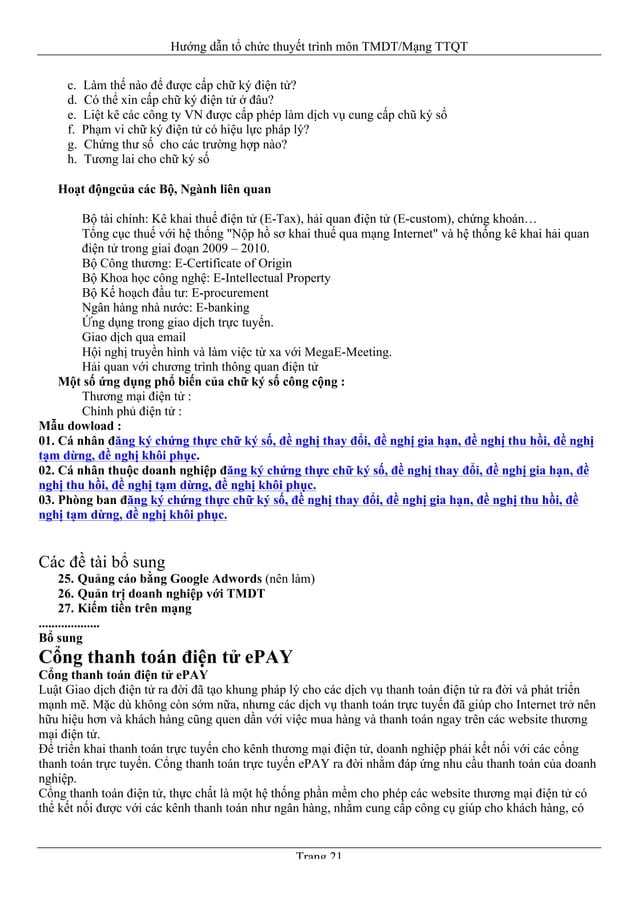 Tmdt detaithuyettrinh nhom | PDF