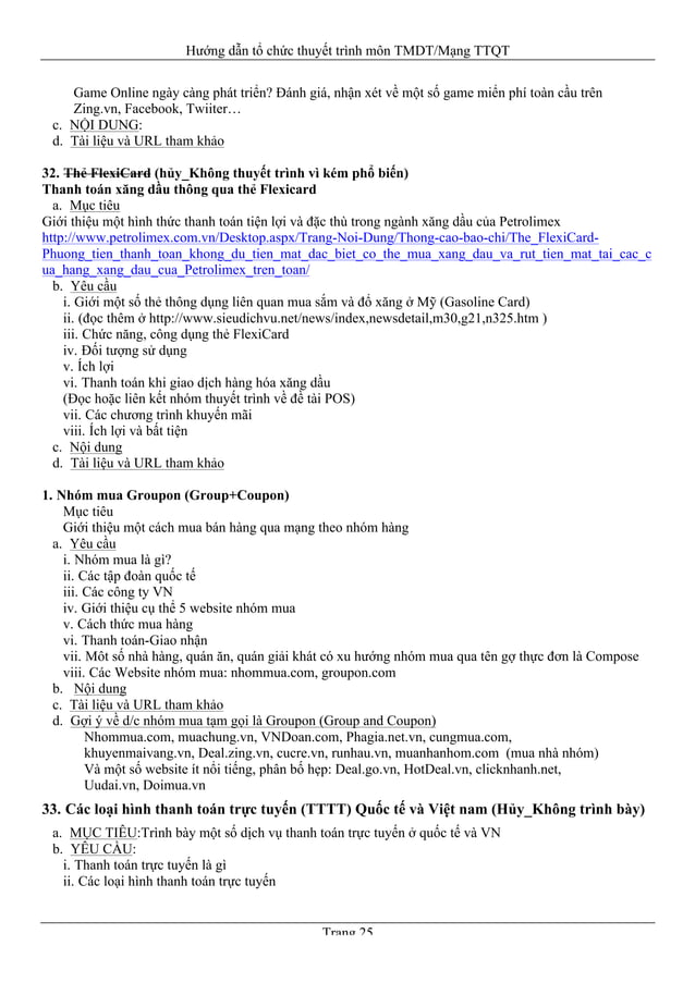 Tmdt detaithuyettrinh nhom | PDF