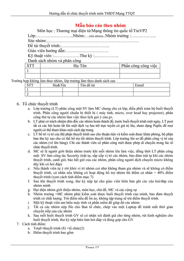 Tmdt detaithuyettrinh nhom | PDF