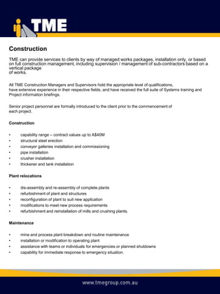 Tme Capability Statement | PPSX