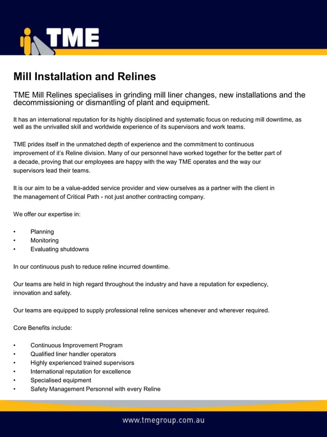 Tme Capability Statement | PPSX