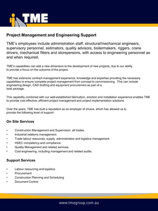 Tme Capability Statement | PPSX