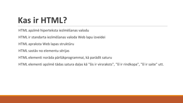 Tīmekļa lapas uzbūve un pamatprincipi | PPTX