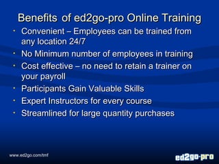 Tmf ed2go presentation | PPT