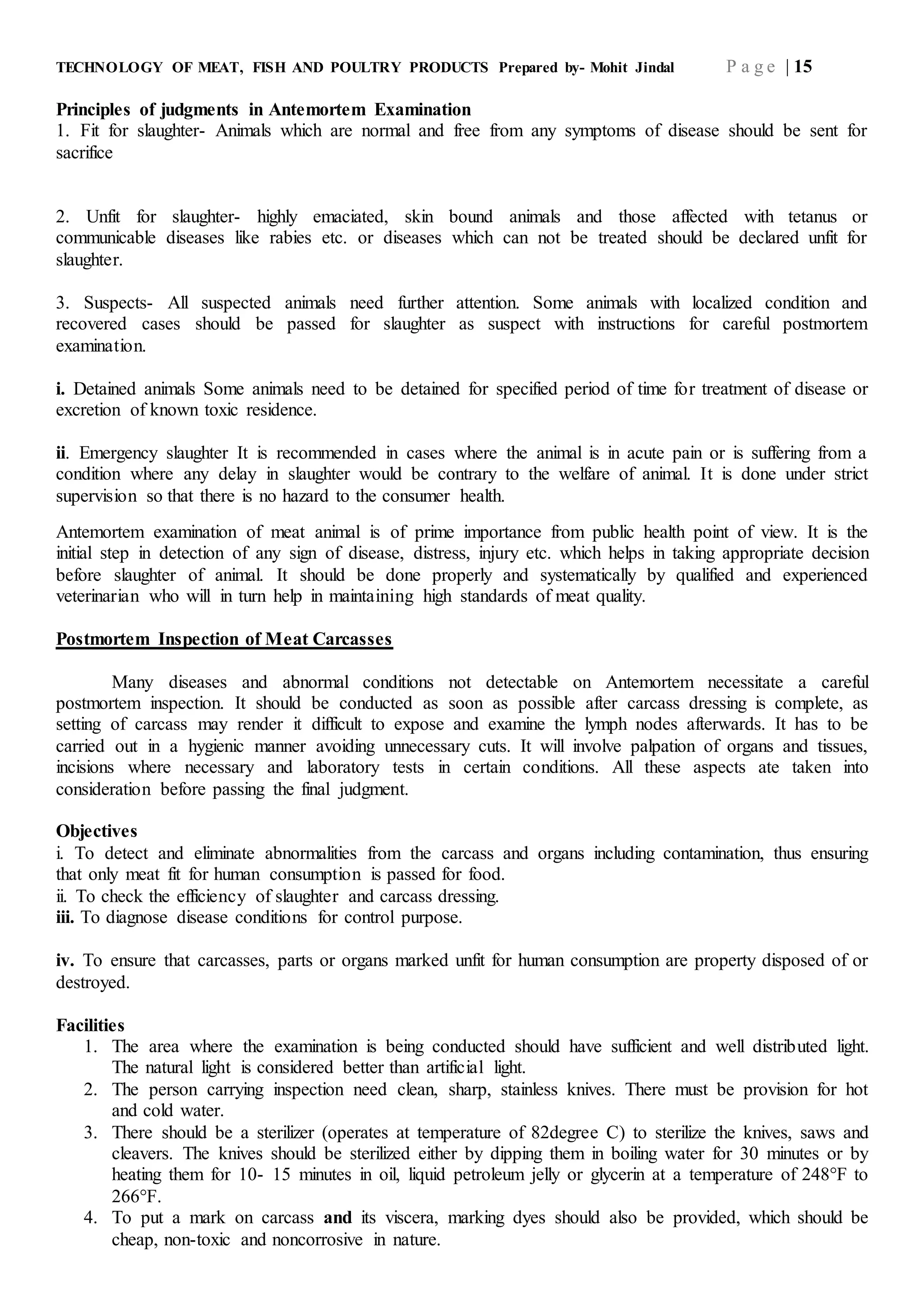 TECHNOLOGY OF MEAT, FISH AND POULTRY PRODUCTS | DOCX