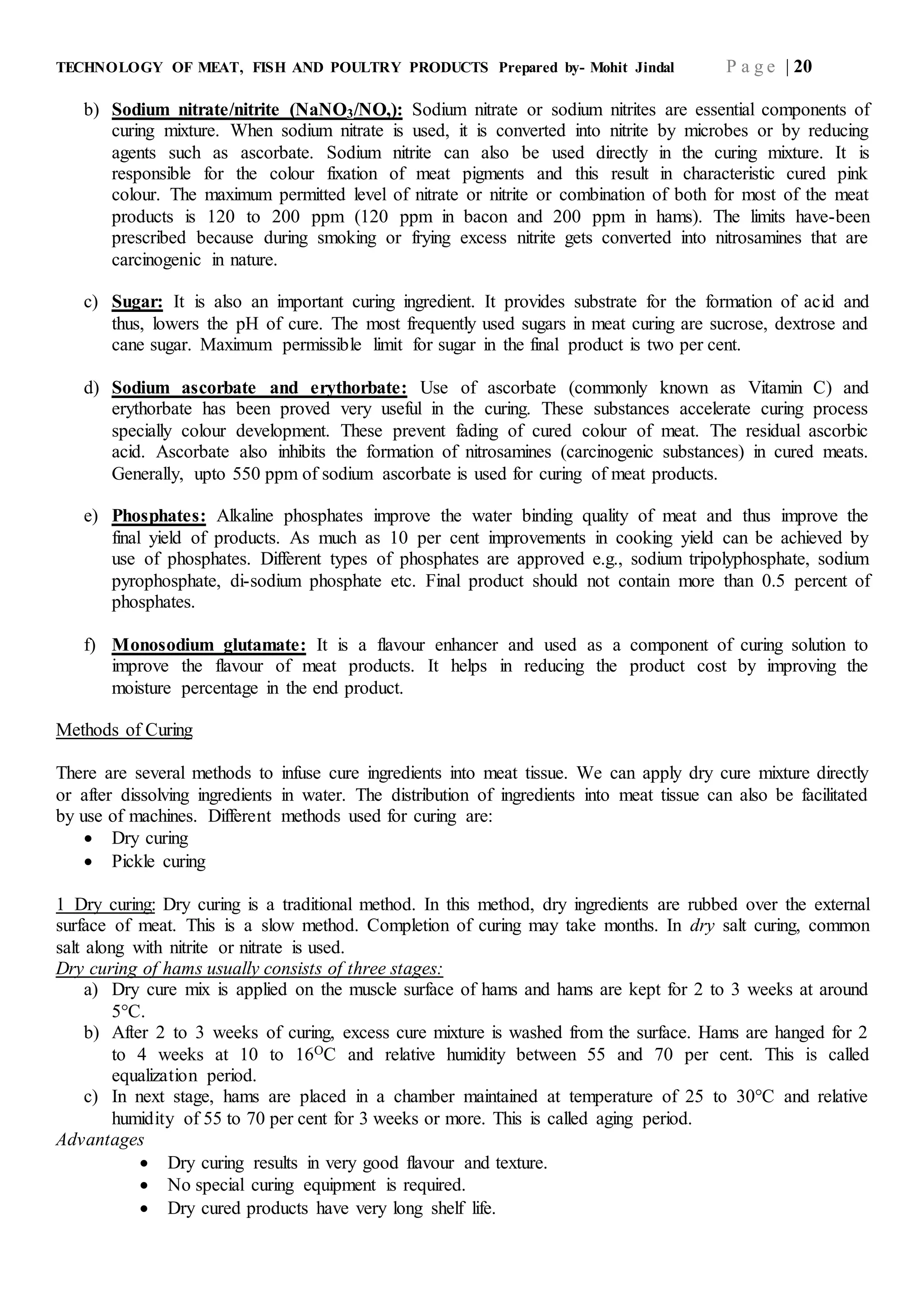 TECHNOLOGY OF MEAT, FISH AND POULTRY PRODUCTS | DOCX