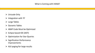 SITIST 2015 Dev - Abap on Hana | PDF