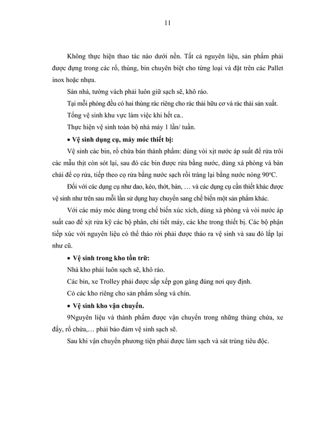 Tìm hiểu quy trình công nghệ sản xuất xúc xích heo tiệt trùng tại công ty cổ phần chế biến thực ...