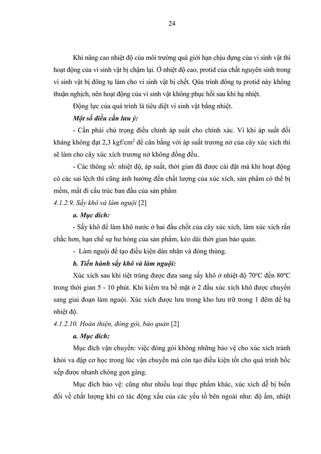 Tìm hiểu quy trình công nghệ sản xuất xúc xích heo tiệt trùng tại công ty cổ phần chế biến thực ...