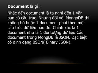 Tìm hiểu về mongodb | PPTX