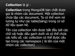 Tìm hiểu về mongodb | PPTX