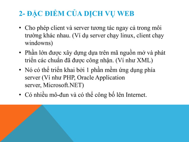 Tìm hiểu web service | PPT