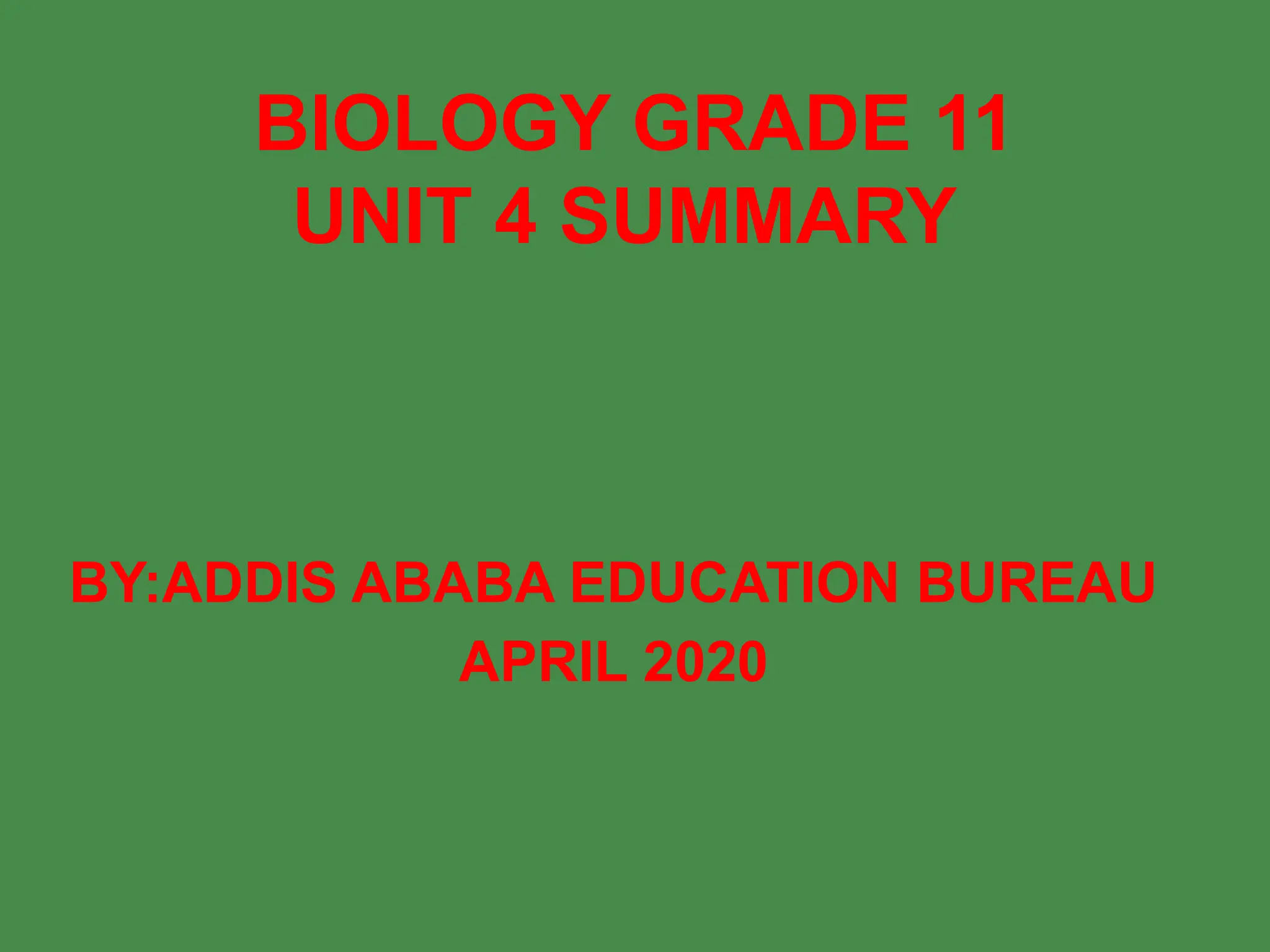 @Tmhrt_Minister BIOLOGY GRADE 11 UNIT 4 SUMMARY.pdf