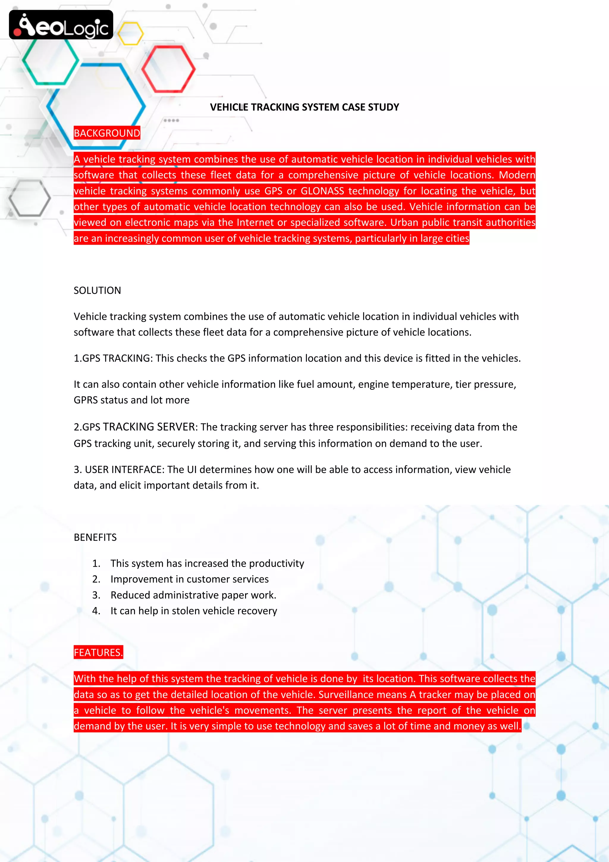 Vehicle Tracking System | PDF