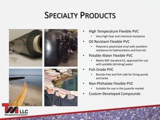 Flexible PVC Extrusion & Supported Vinyl from TMI | PPTX
