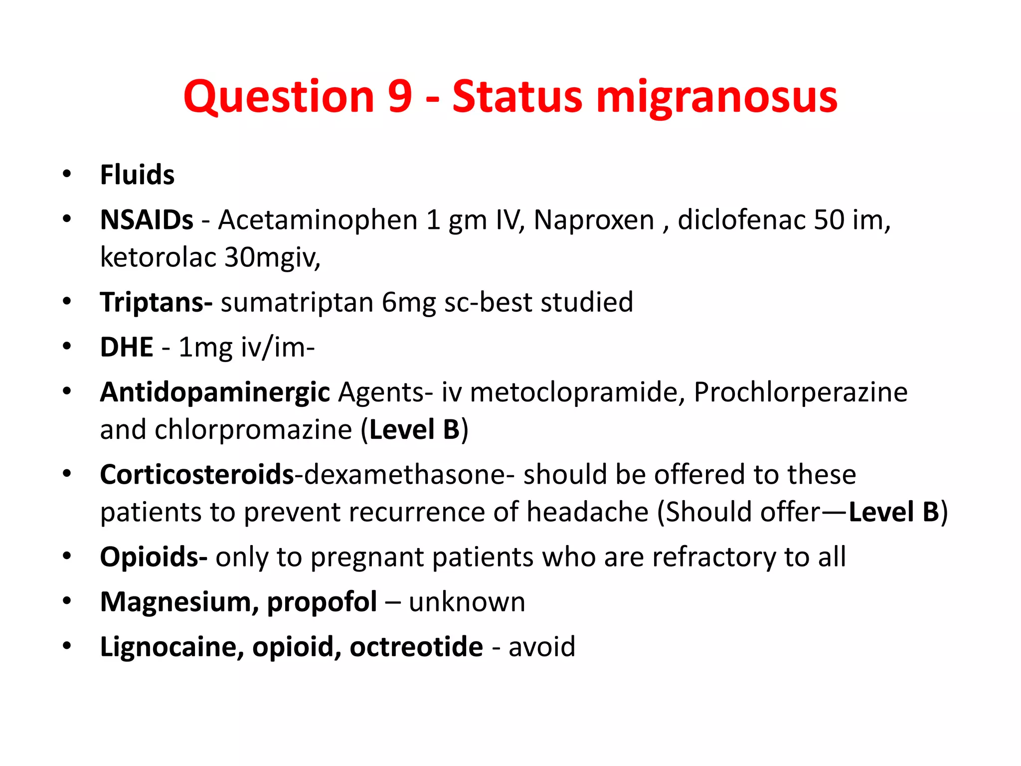 migraine management guidelines ) | PPTX