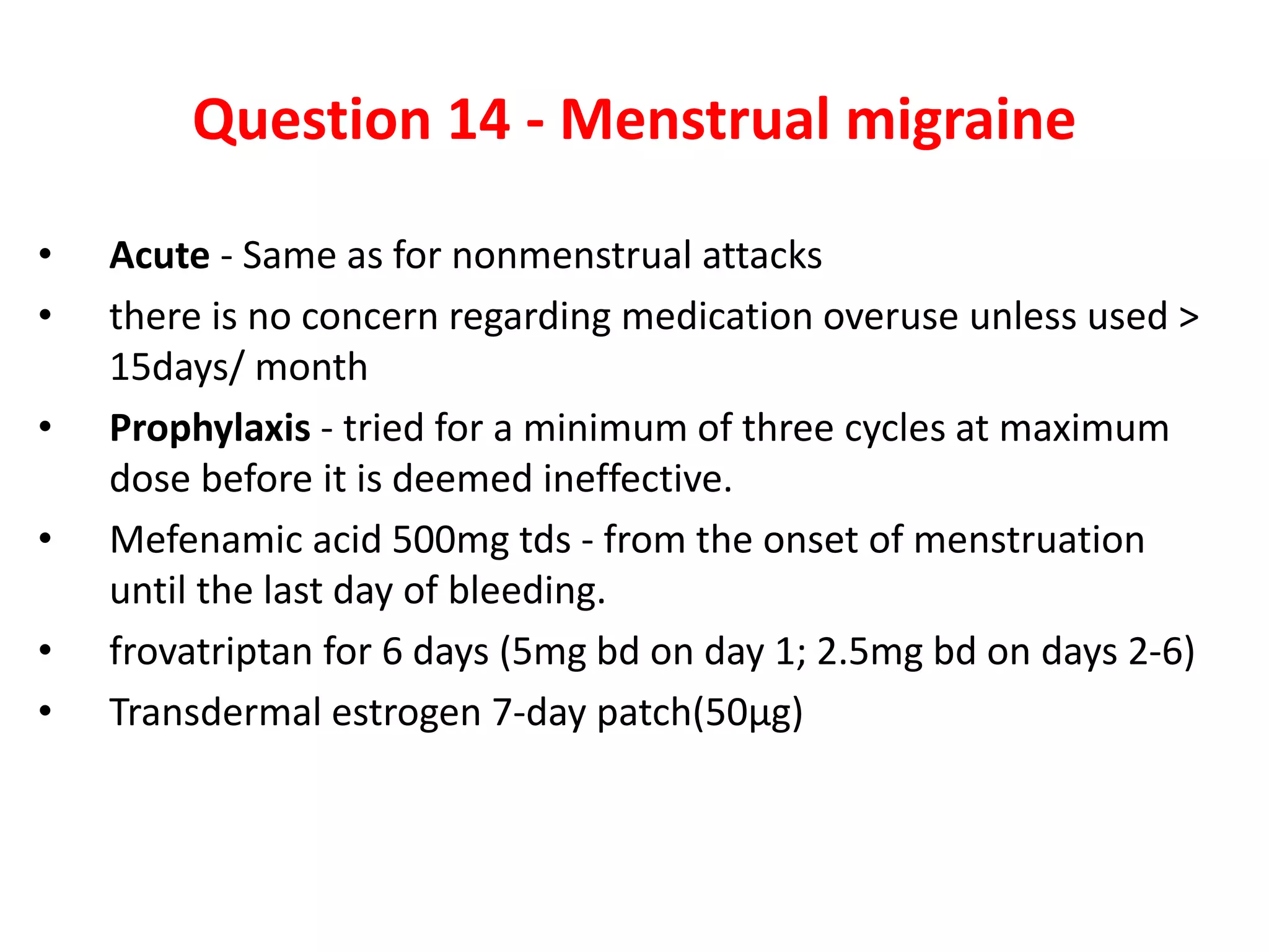 migraine management guidelines ) | PPTX