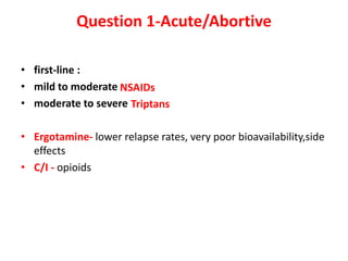 migraine management guidelines ) | PPTX