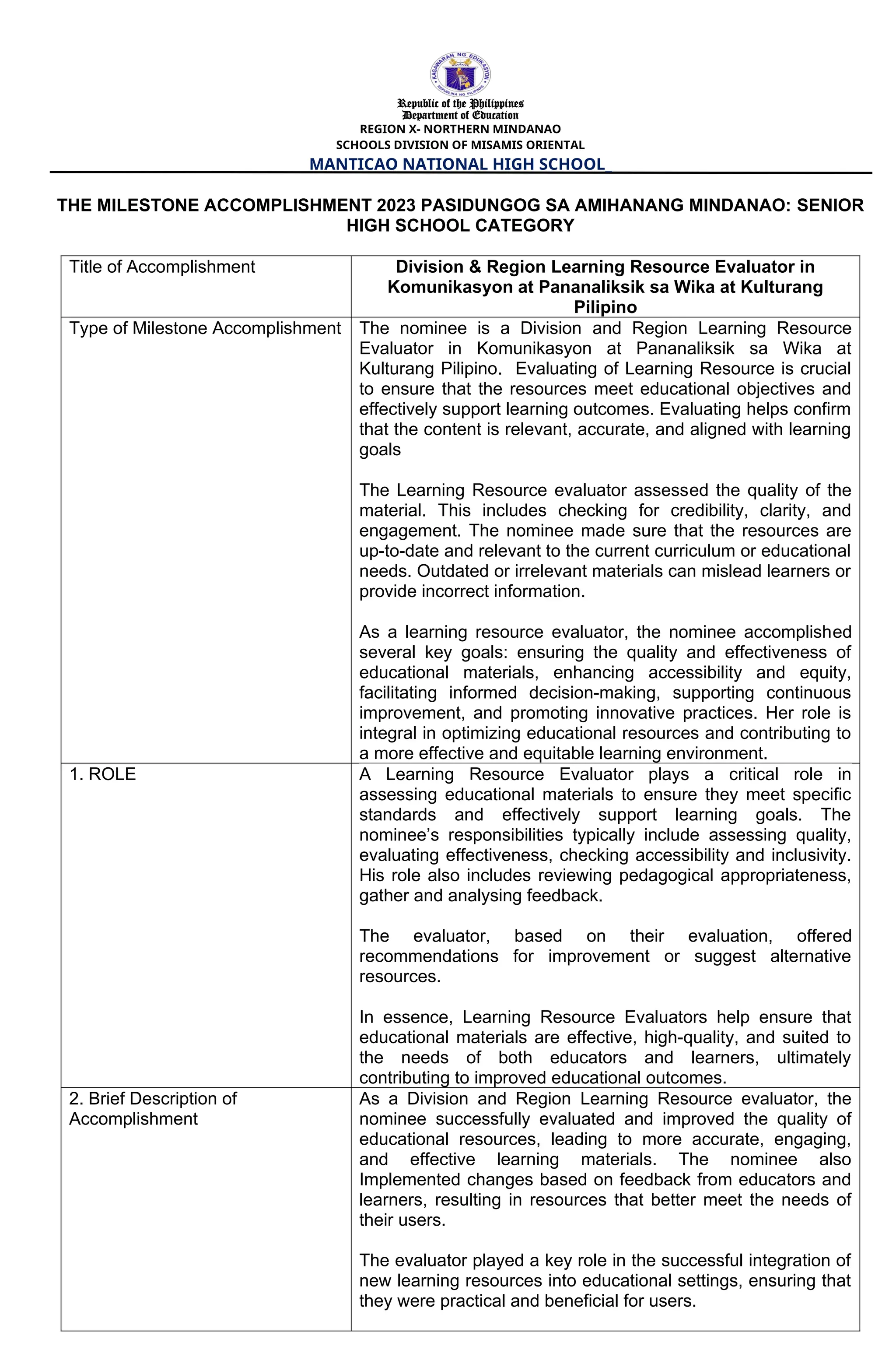 Timeline or Milestone about Career on Teaching | DOCX