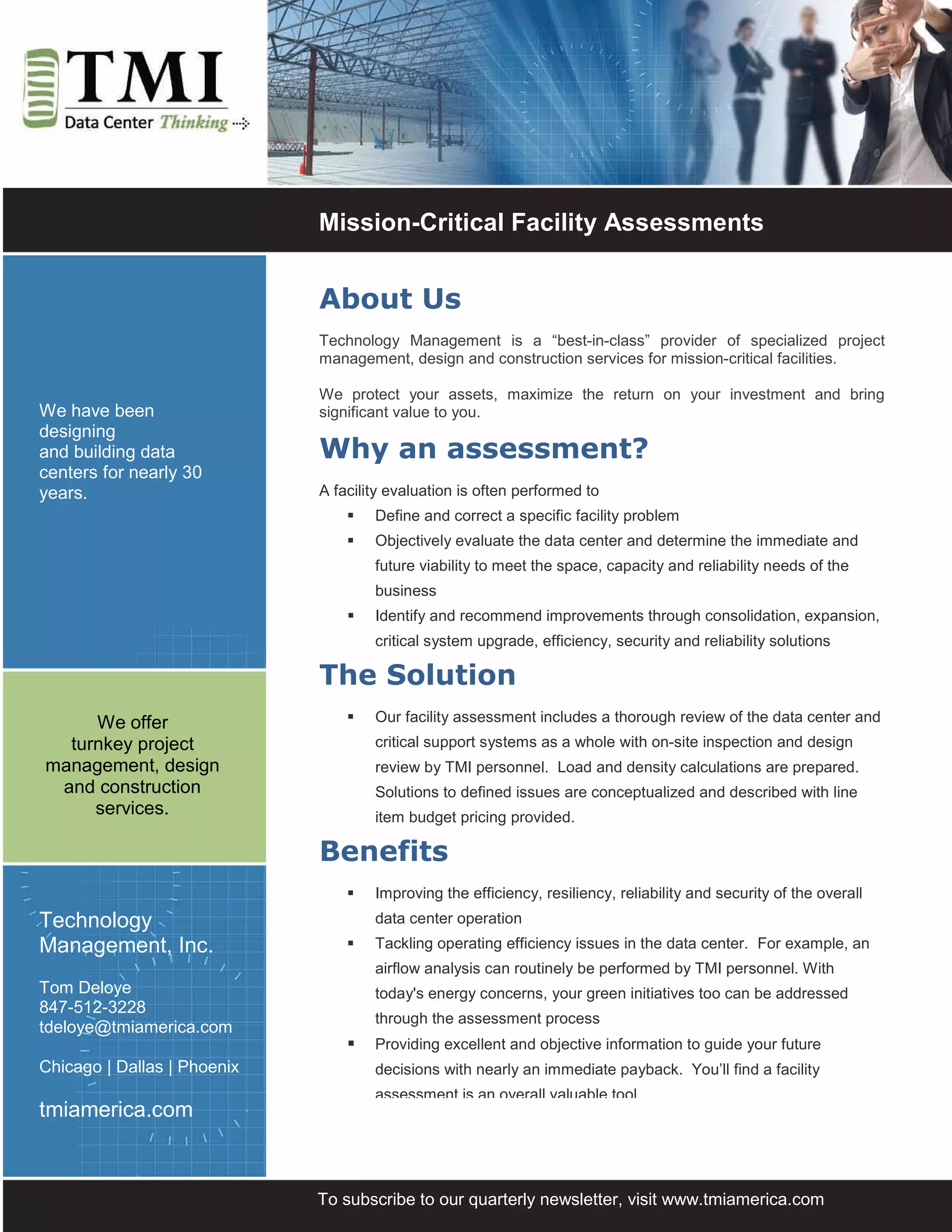 TMI Facility Assessments | PDF
