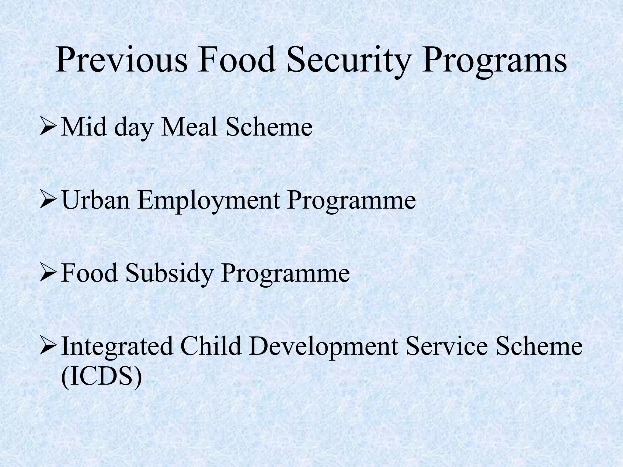 Food security Act 2013 | PPTX