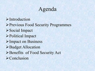 Food security Act 2013 | PPTX