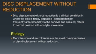 Temporomandibular joint disorders | PPTX