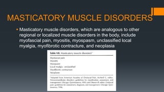 Temporomandibular joint disorders | PPTX