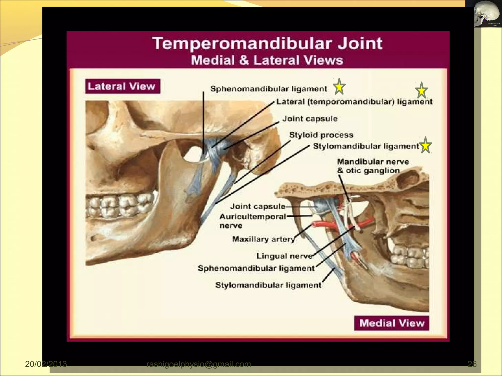 Temporo Mandibular Joint by Dr. Rashi Goel PT | PPT