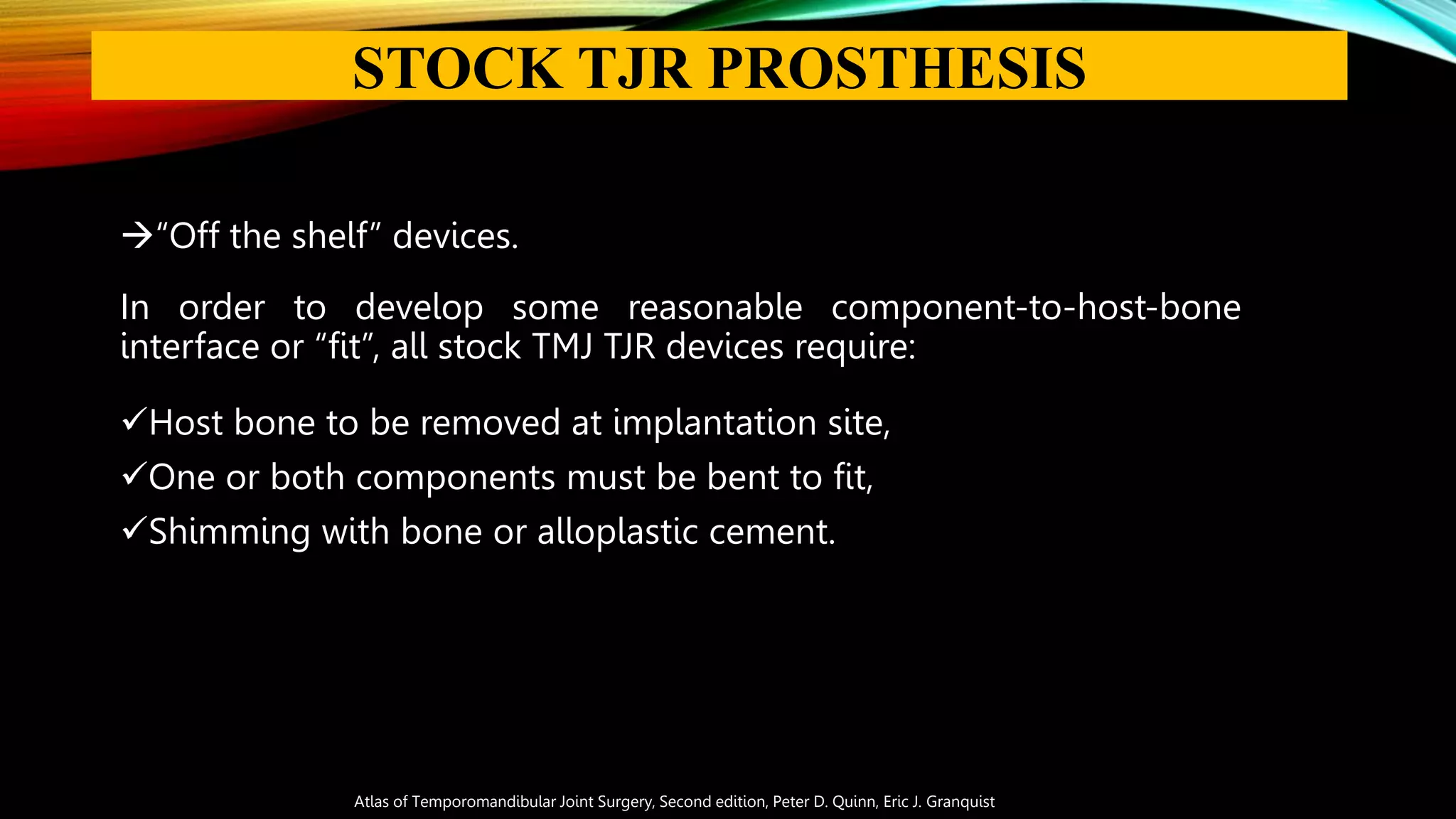 TMJ RECONSTRUCTION | PPTX