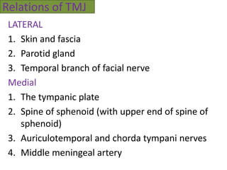 TMJ Temporomandibular Joint | PPTX
