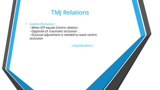 TMJ Anatomical Structures & clinical applications.pptx