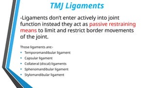 TMJ Anatomical Structures & clinical applications.pptx