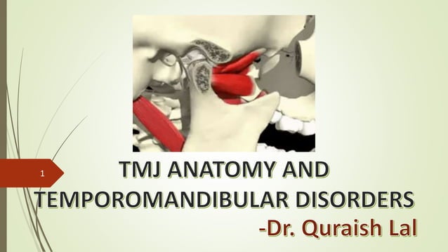 TMJ Anatomy and TMD | PPTX