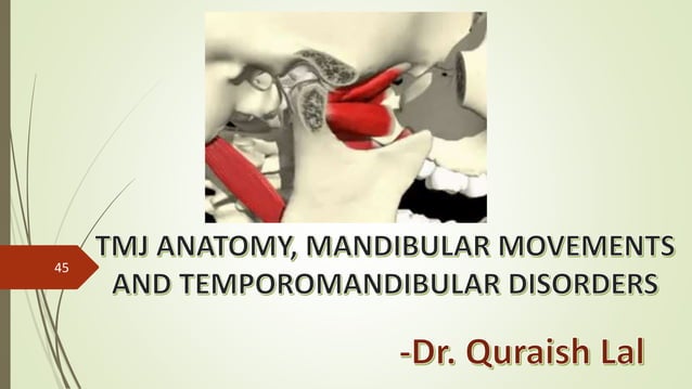 TMJ Anatomy and TMD | PPTX