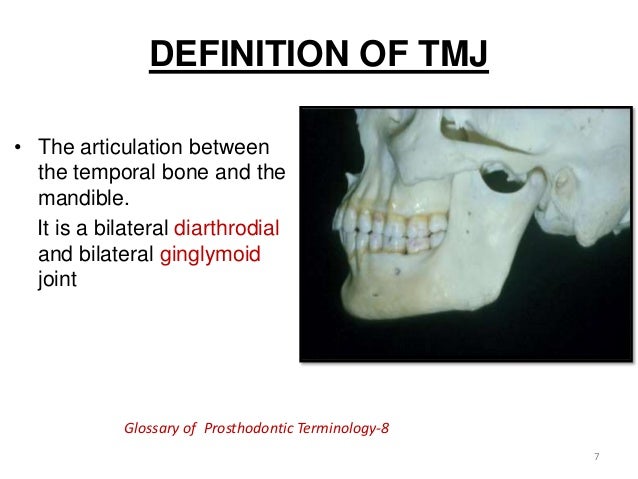 Tmj and prosthodontic implications